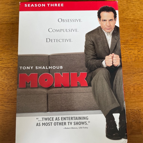 Media | Monk Tv Show Season Three Full Dvd Set Tony Shalhoub | Poshmark
